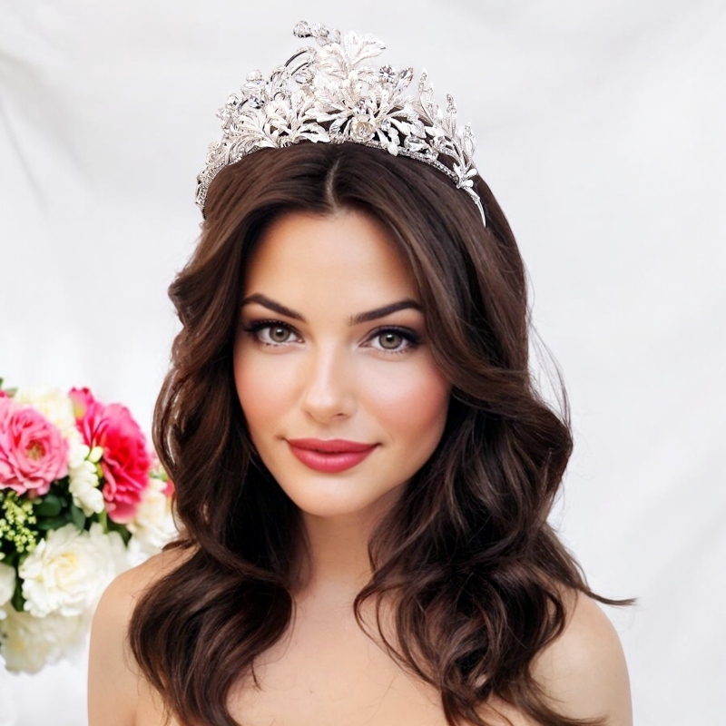 Athena Collection - Luxe Statement Tiara - Sample Piece 39 Silver ...