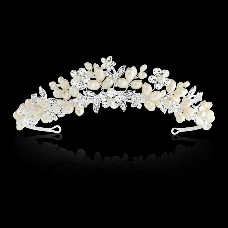 Valentina Luxe Pearl Tiara - Sassb - Tiara 10 | Athena Bridal Jewellery ...