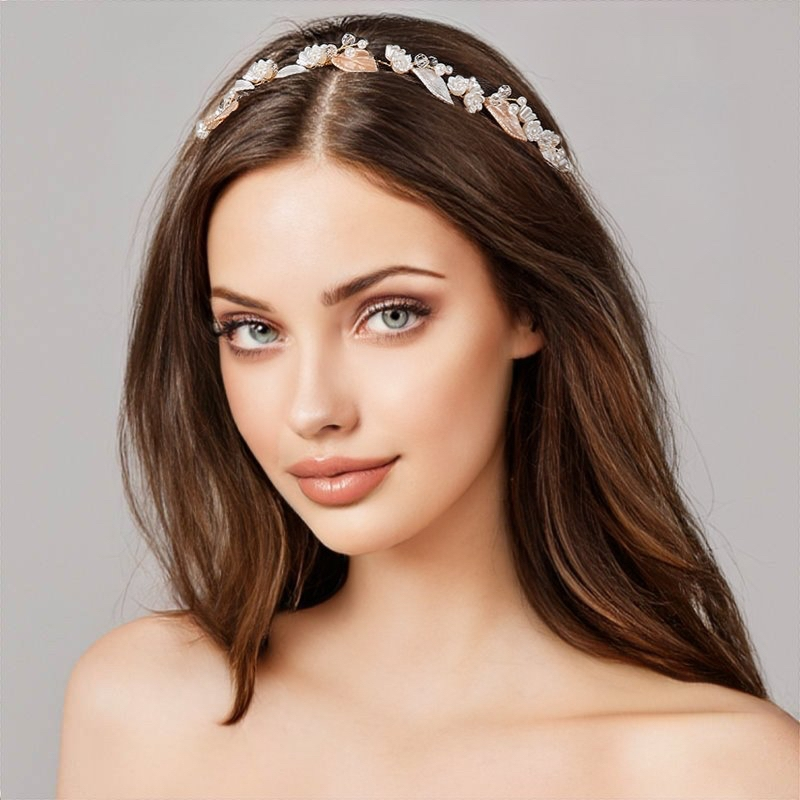 Athena Collection - Romantic Pearlescent Hair Vine - Gold Hp241 ...