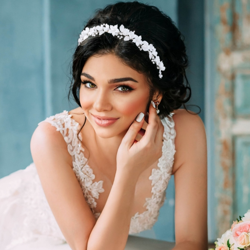 Athena Collection - Floral Vine Headband - Ahb171 Silver | Athena ...