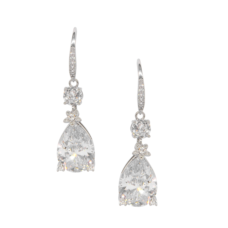 Cubic Zirconia Collection - Dazzling Starlet Earrings - Czer667 Silver ...