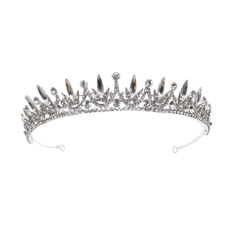 Cubic Zirconia Collection - Dainty Starlet Tiara - Ahb-10 Silver ...