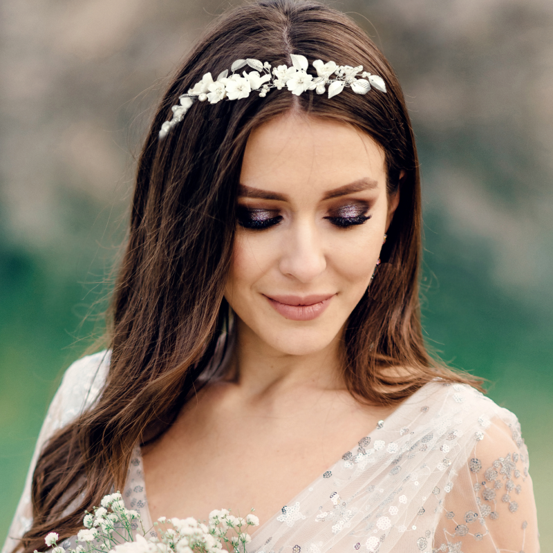 Athena Collection - Exquisite Floral Hair Comb - Hc239 Silver | Athena ...