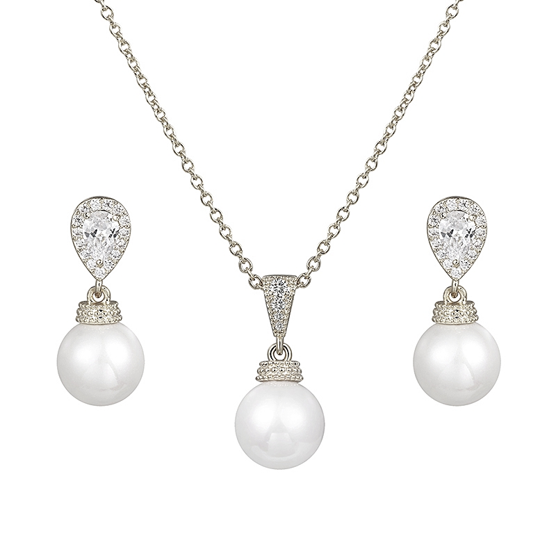 Athena Collection - Chic Pearl Necklace Set - Nk122 | Athena Bridal ...