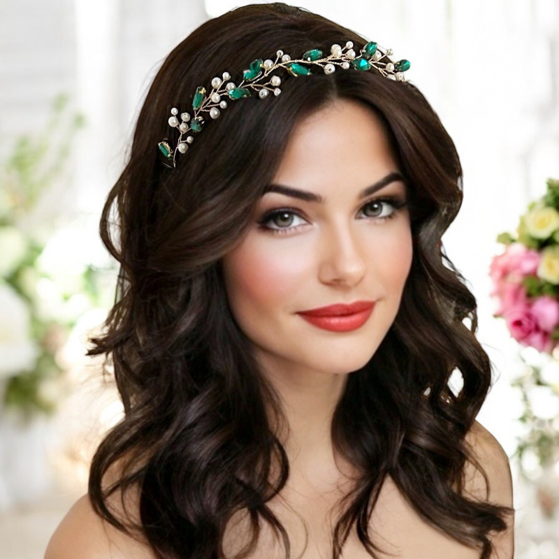 Athena Collection - Glitzy Pearl Vine - Hp207 Emerald | Athena Bridal ...