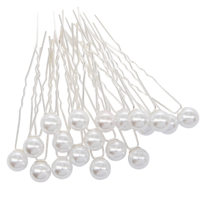 Athena Collection - White Hair Pin Set - Pin73 Silver | Athena Bridal ...