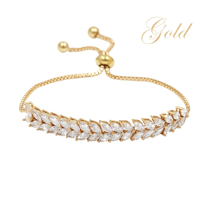 Athena Collection - Eternally Crystal Bracelet - Adjustable (Br44) Gold ...