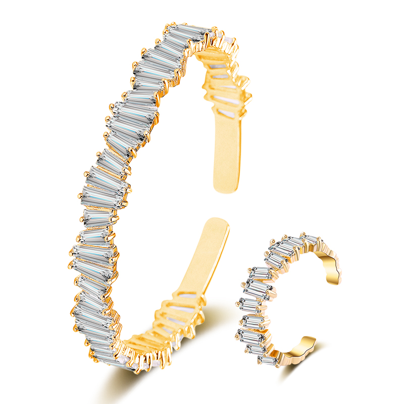 Cubic Zirconia Collection - Divine Crystal Set - Bra-104 - Gold ...