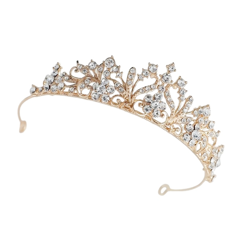 Athena Collection -Delicate Daisy Tiara - Ahb203 Gold | Athena Bridal ...