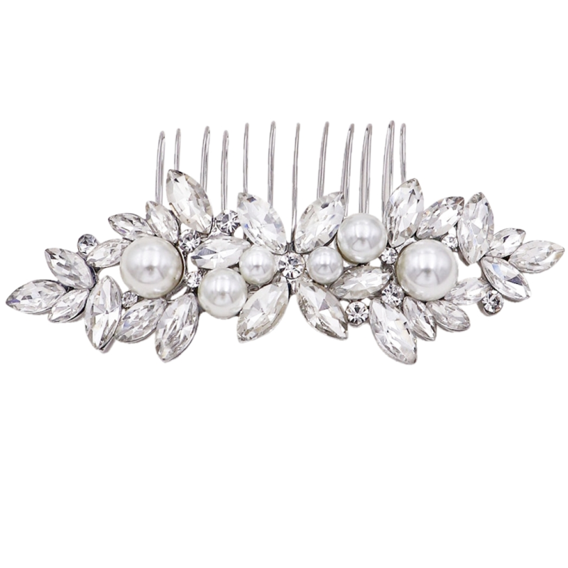 Athena Collection - Dainty Vintage Pearl Comb - Hc298 Silver | Athena ...