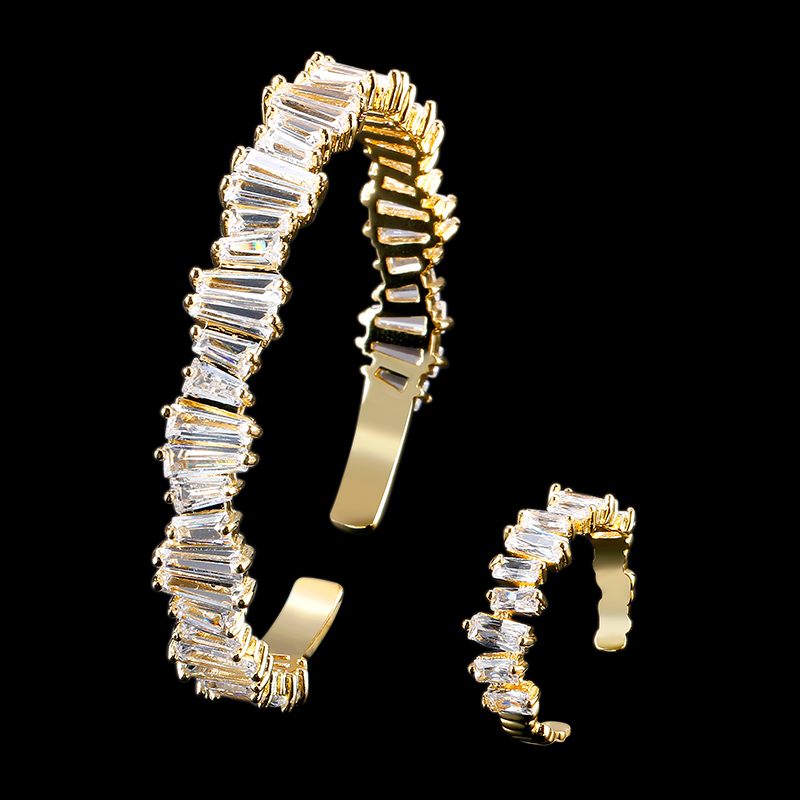 Cubic Zirconia Collection - Divine Crystal Set - Bra-104 - Gold ...